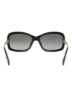 Tory Burch Geometric Sunglasses With Embellished Temples