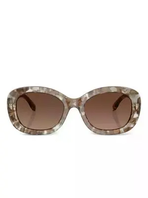 Tory Burch Oval-frame Sunglasses - Brown