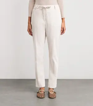 Eleventy Corduroy Straight Trousers - Ivory