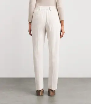 Eleventy Corduroy Straight Trousers - Ivory