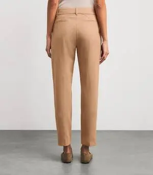 Eleventy Wool-blend Metallic Straight Trousers