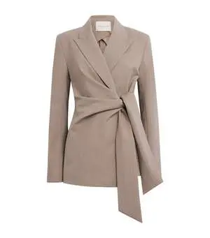 Lafayette 148 New York Tie Detailed Outerwear For Women