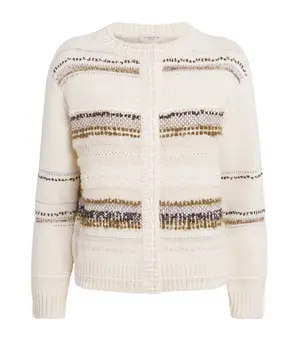 LAFAYETTE 148 NEW YORK Striped Knit Cardigan
