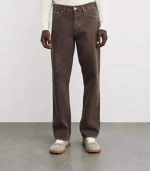 SUNFLOWER Garment-dyed Loose Jeans