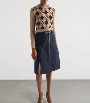 Prada Cashmere Argyle Sweater
