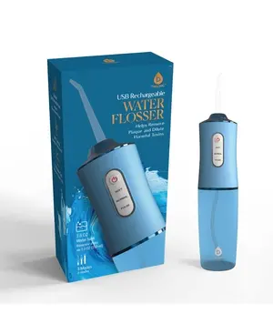 PURSONIC Usb Rechargeable Water Flosser Helps Remove Plaque & Dilute Harmful Toxins - Blue