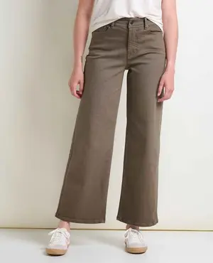 TOAD & CO Balsam Wide Leg Twill Pant - Fir