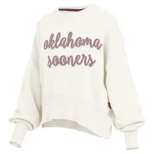 PRESSBOX Oklahoma Sooners Chelsea Oversized Pullover Sweatshirt