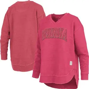 PRESSBOX Georgia Bulldogs Westin Poncho V-neck Pullover Sweatshirt
