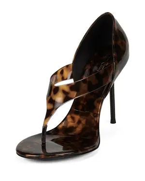 Jeffrey Campbell Rhian Suede Thong Pumps - Tortoise