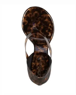 Jeffrey Campbell Rhian Suede Thong Pumps - Tortoise