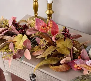 VALERIE PARR HILL 4' Harvest Leaf And Berry Garland Valerie - One-color