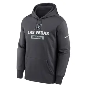 Nike Las Vegas Raiders Toss Sweep Therma Nfl Pullover Hoodie - Grey