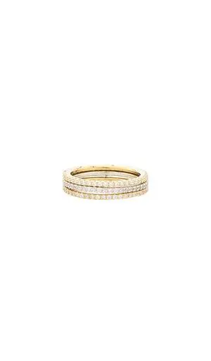 Shashi Eternity Band Ring Set - Gold & Silver