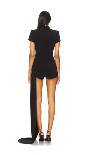 NADINE MERABI Draped Accent Top