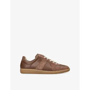 MAISON MARGIELA Replica Leather Trainers - Brown/oth