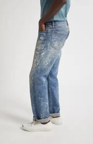 Double Rl Straight Fit Distressed Jeans