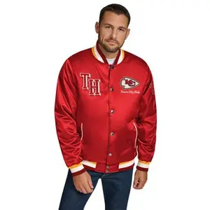 Tommy Hilfiger Kansas City Chiefs Satin Jacket - Red