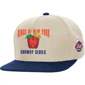 Mitchell & Ness New York Mets Subway Series Snapback - Cream