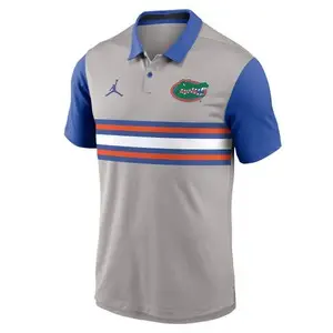 JORDAN BRAND Royal Florida Gators Vapor Performance Polo - Gray