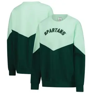 ZOOZATZ Michigan State Spartans Oversized Pullover Sweatshirt