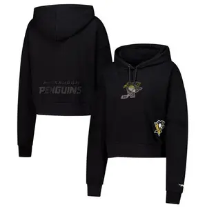 PRO STANDARD Pittsburgh Penguins Jewels Cropped Pullover Hoodie