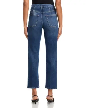 Good American Good Icon Straight Ankle Jeans - Indigo