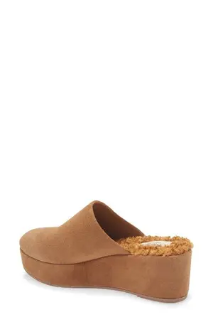 Cordani Camryn Platform Wedge Mule - Clove Suede