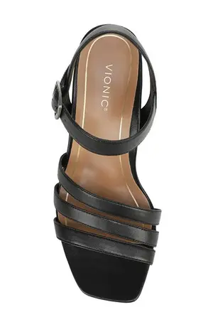 Vionic Nora Ankle Strap Sandal - Black