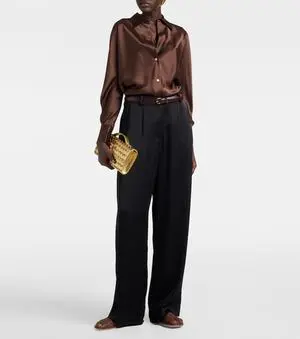 Vince Silk Shirt - Brown