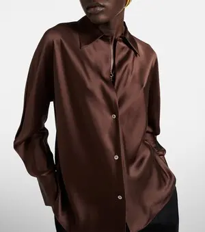 Vince Silk Shirt - Brown