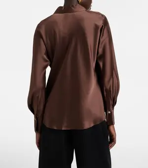 Vince Silk Shirt - Brown