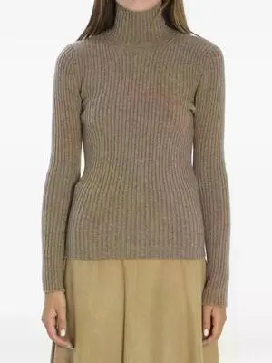 Max Mara Ribbed High-neck Sweater