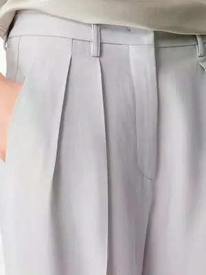 FORTE_FORTE Pleated Wide-leg Trousers - Grey