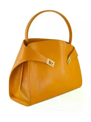 FERRAGAMO Medium Hug Maxi-grain Leather Shoulder Bag - Orange