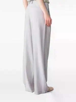 FORTE_FORTE Pleated Wide-leg Trousers - Grey