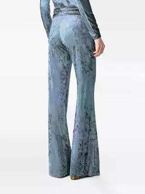 FORTE_FORTE Crushed-velvet Flared Trousers - Blue
