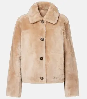 YVES SALOMON Shearling Jacket - Brown