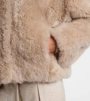 YVES SALOMON Shearling Jacket - Beige