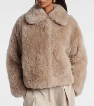YVES SALOMON Shearling Jacket - Beige