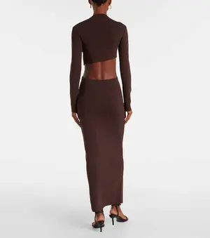 Christopher Esber Asymmetric Knitted Crop Top