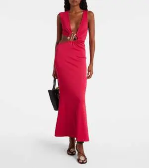 Christopher Esber Cutout Gathered Maxi Dress - Red