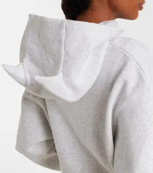 Coperni Logo Cotton-blend Jersey Hoodie - Grey