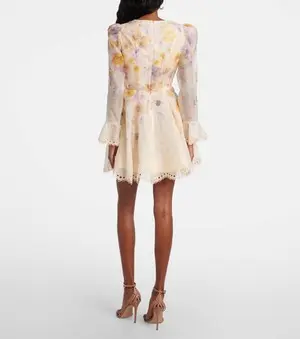 Zimmermann Memento Linen And Silk Minidress