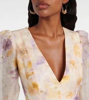 Zimmermann Memento Linen And Silk Minidress
