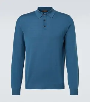 SLOWEAR Wool-blend Polo Sweater