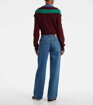 Loewe Anagram Wide-leg Jeans - Blue