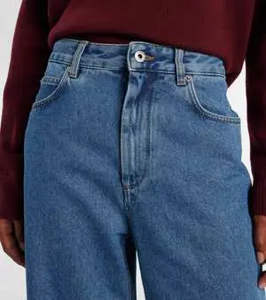 Loewe Anagram Wide-leg Jeans - Blue
