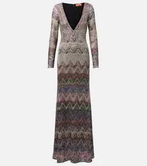 Missoni Zigzag Sequined Lamé Maxi Dress