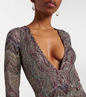 Missoni Zigzag Sequined Lamé Maxi Dress